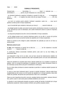 Model cerere de divort model ️ Descarcare Gratuita