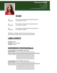 Formate de CV-uri dupa Profesii | www.curriculum.ro